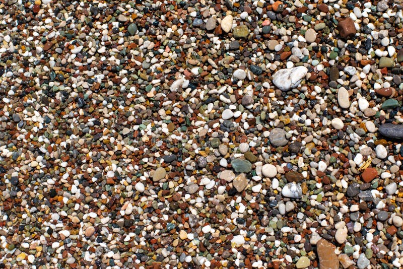 The Texture of the Beach with Coarse Sand. the Texture of the Pebble ...
