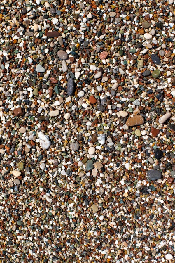 The Texture of the Beach with Coarse Sand. the Texture of the Pebble ...