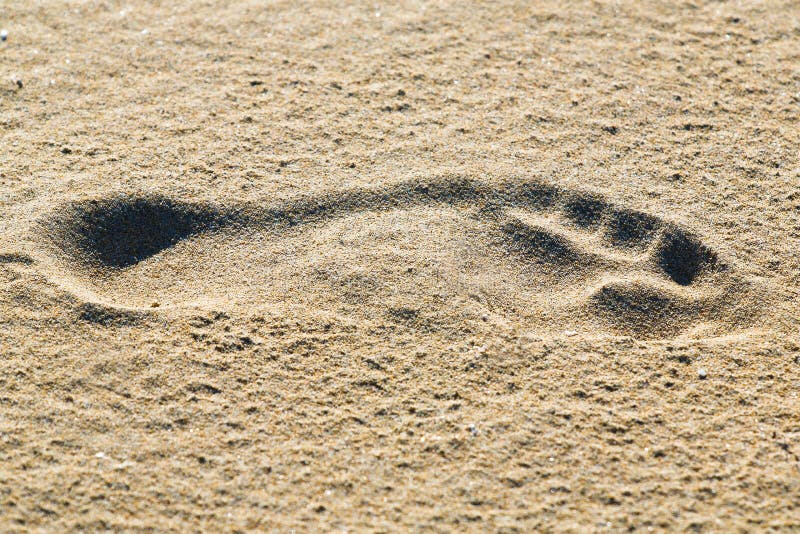 Texture Beach Sand with Footsteps Stock Image - Image of foot ...