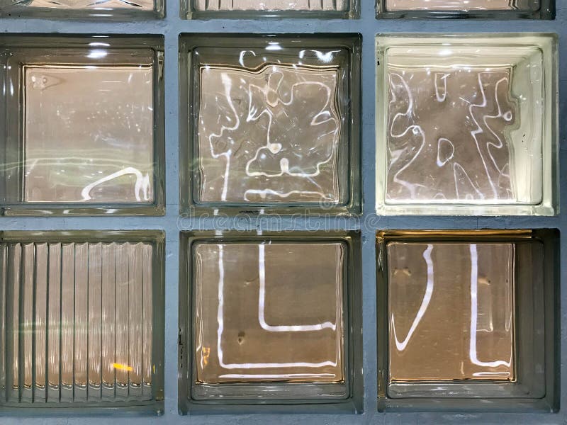 The Texture of a Beautiful Glass Carved Glowing Transparent Square ...