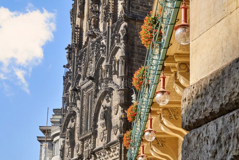 Texture of the Beautiful Historic Buildings on the Sunny Day Stock ...