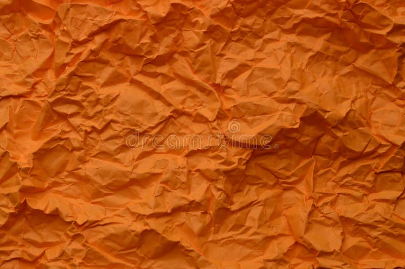 Texture of Orange Crumpled Paper Stock Photo - Image of texture, colors ...