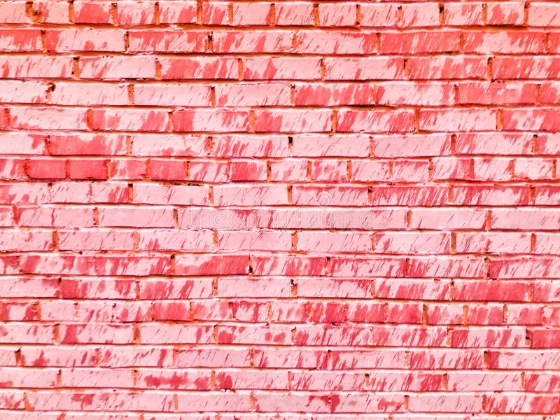 Texture of a Beautiful Unique Unusual Pink Tender Old Cracked Brick ...