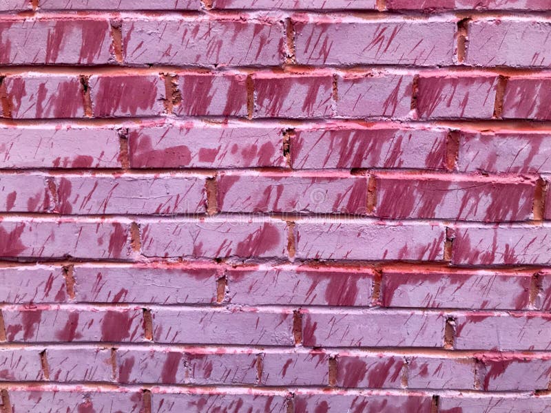 Texture of a Beautiful Unique Unusual Pink Tender Old Cracked Brick ...