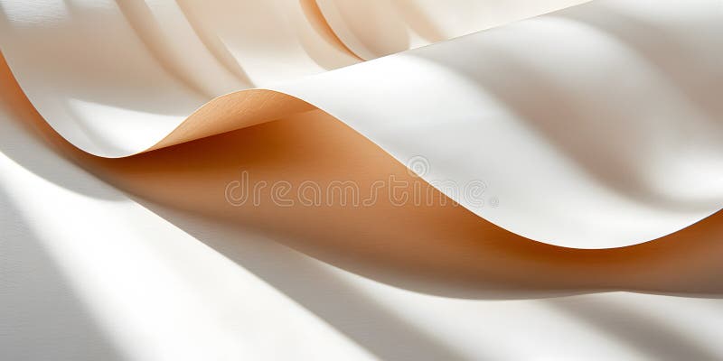 Texture Beige Colored Paper, Edge of Paper Slightly Curved. Place for ...