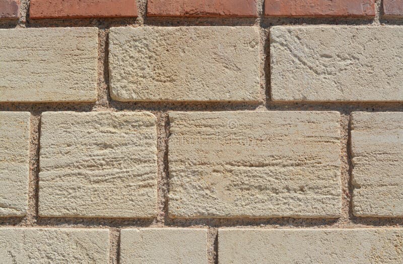 Texture of Beige Stone Wall As Background, Closeup Stock Photo - Image ...