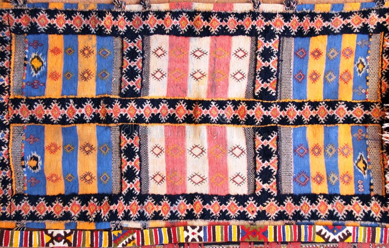 Texture of Berber Traditional Wool Carpet, Morocco, Africa Stock Image ...