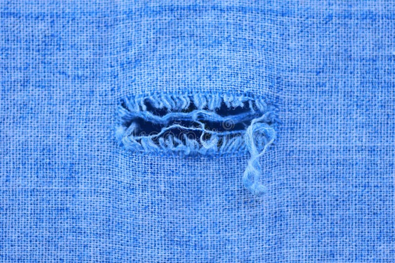 Texture with a Big Hole on the Old Broken Fabric Stock Image - Image of ...