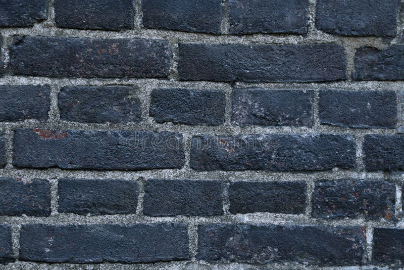Texture of a Black Burnt Brick Wall Covered with Soot Stock Photo ...