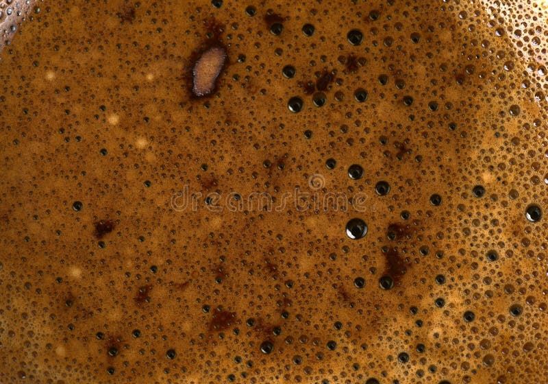 Texture of Black Coffee with Closeup Bubbles Stock Image - Image of ...