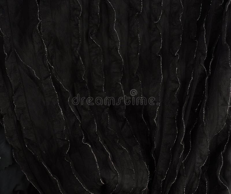 Texture of Black Cotton Fabric with Waves, Full Frame Stock Image ...