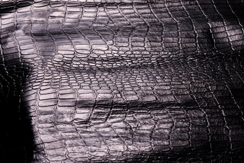 Texture of Black Crocodile Leather Stock Image - Image of skin, surface ...