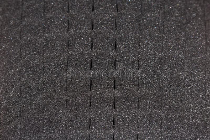 Texture of the Black Foam Rubber Surface in Selective Focus Stock Photo ...