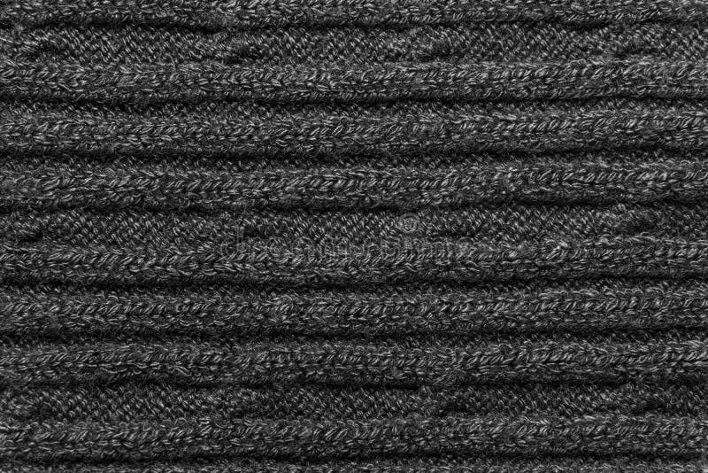 Texture of a Black Knitted Sweater Closeup. Dark Knitted Wool Material ...