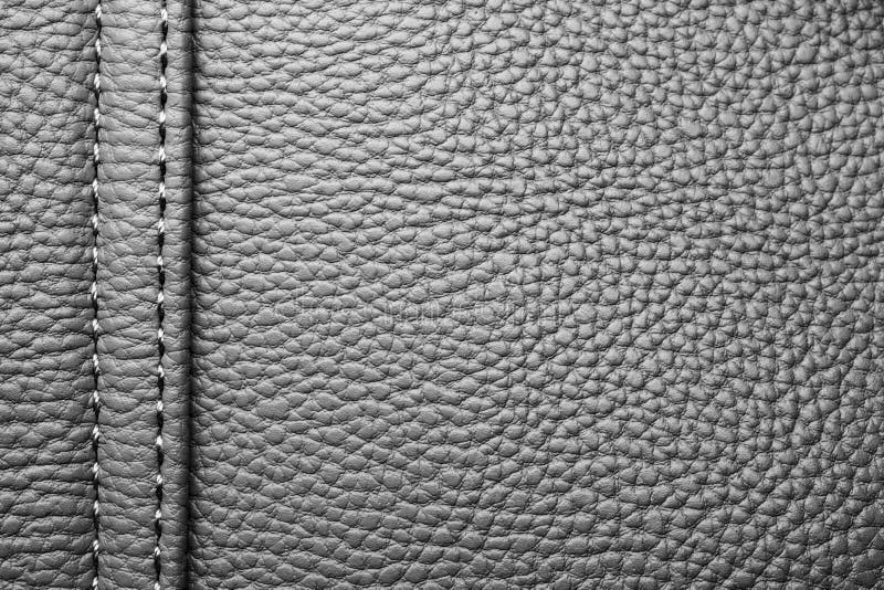 Texture of Black Leather with Black Stitching Stock Photo - Image of ...