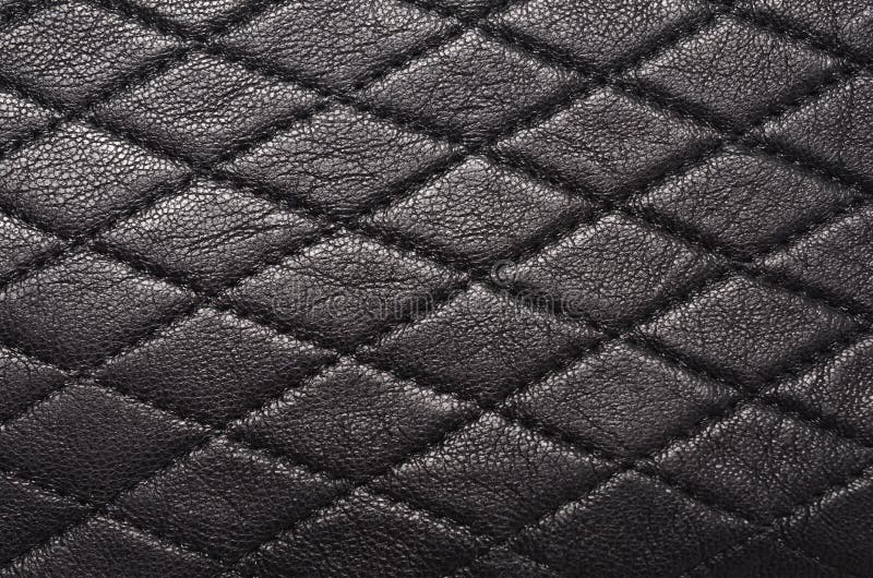 Texture of Black Leather with a Pattern Stock Image - Image of natural ...