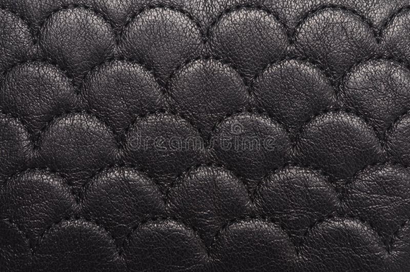 Texture of Black Leather with a Pattern Stock Photo - Image of surface ...