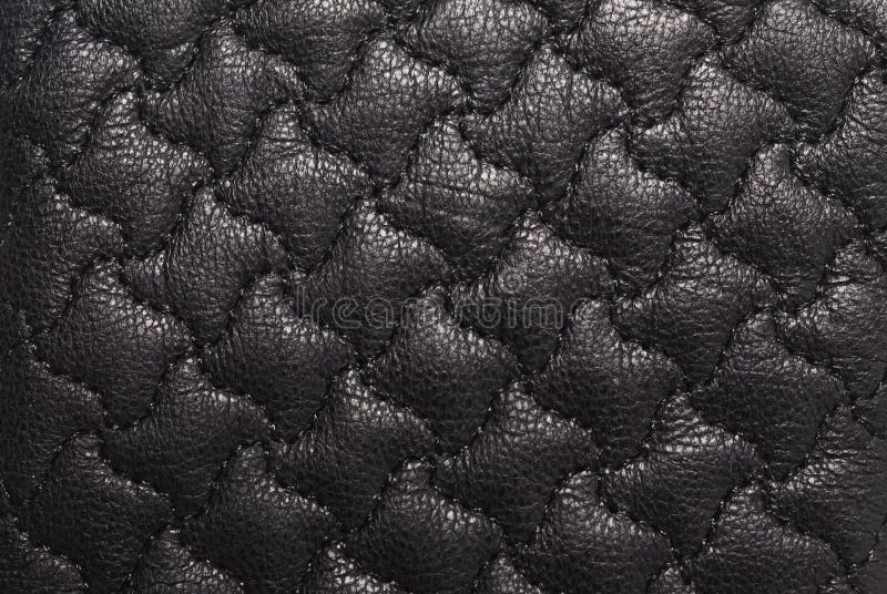 Texture of Black Leather with a Pattern Stock Photo - Image of wall ...