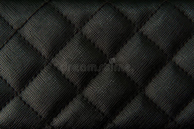 Texture Black Leather Square Pattern Stock Photo - Image of surface ...