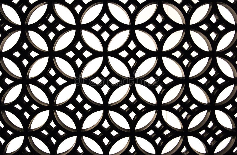 Texture Black Metal Patterned Grille on a White Wall Stock Photo ...