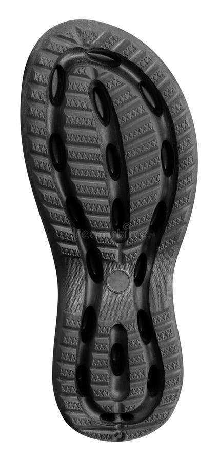 Texture Black Outsole Shoes Isolated on White Background with Clipping ...