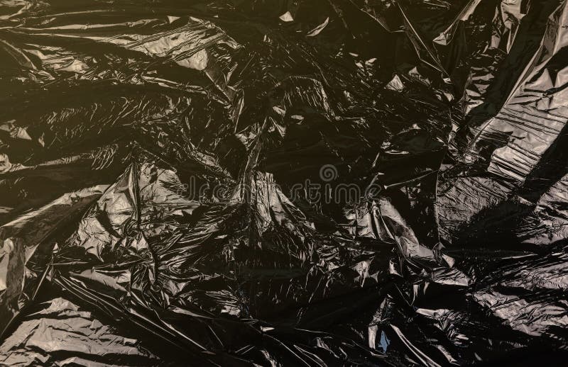 Texture of Black Plastic Garbage Disposable Bag Stock Photo - Image of ...