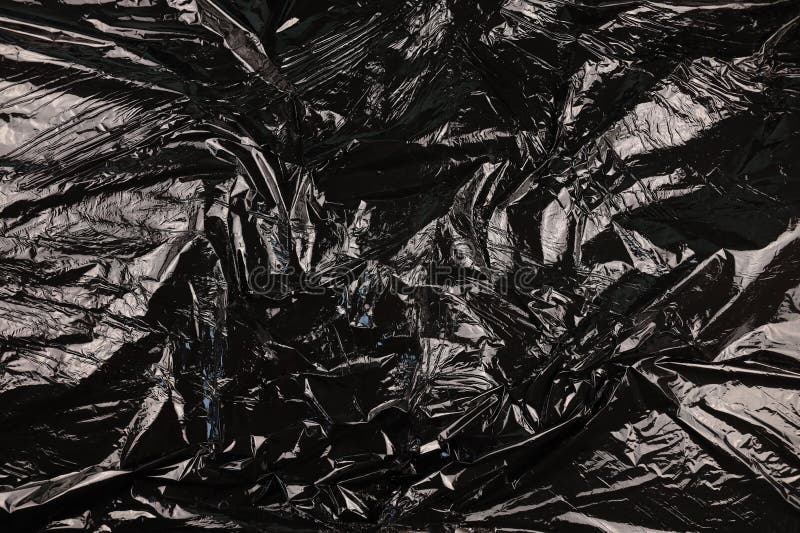 Texture of Black Plastic Garbage Disposable Bag Stock Image - Image of ...