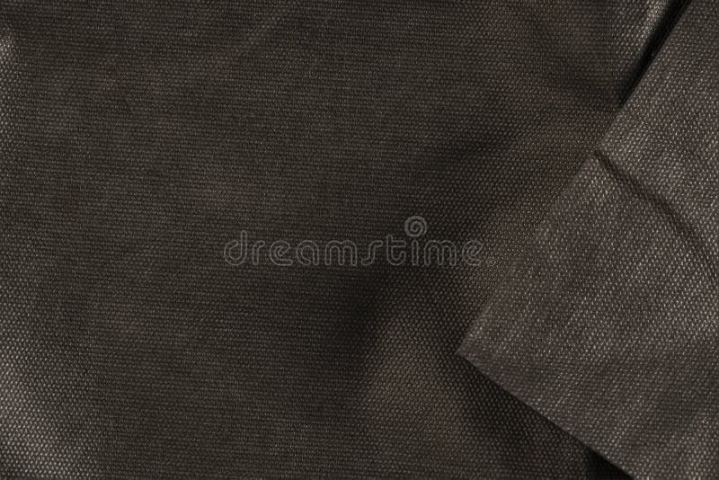 Texture of Black Spunbond. Close-up of Black Biodegradable ...