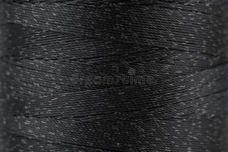 Texture of Black Thread with Metal Thread in the Coil Stock Image ...