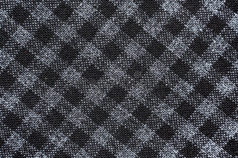 Texture of Black and White Fabric in a Cage. Checkered Material Stock ...