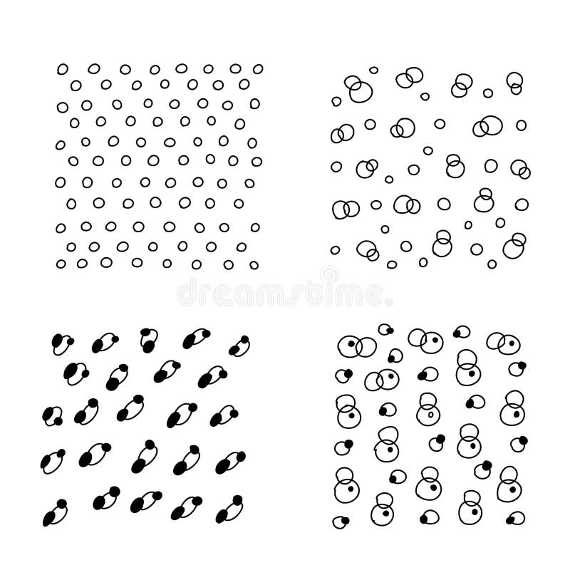 The Texture. Black and White Graphic Illustration of Simple Spots ...