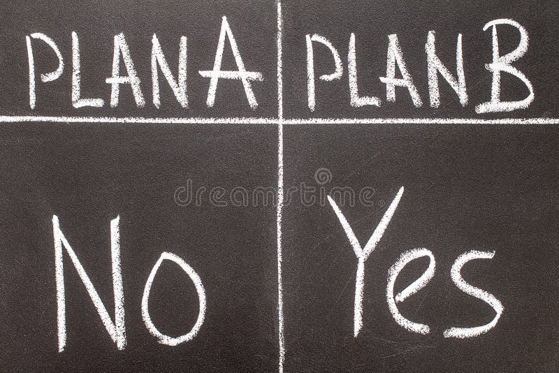 Texture of a Blackboard with Plan a and Plan B Stock Photo - Image of ...