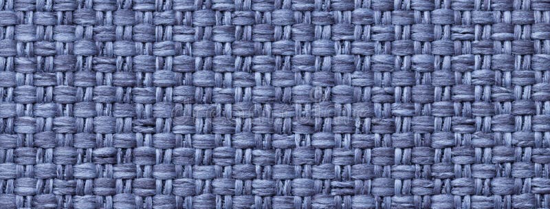 Texture Blue Background from Woven Textile Material with Wicker Pattern ...