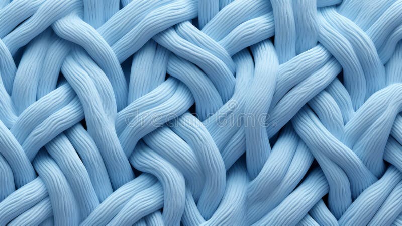 Texture of Blue Big Knit Blanket. Large Knitting Stock Photo - Image of ...