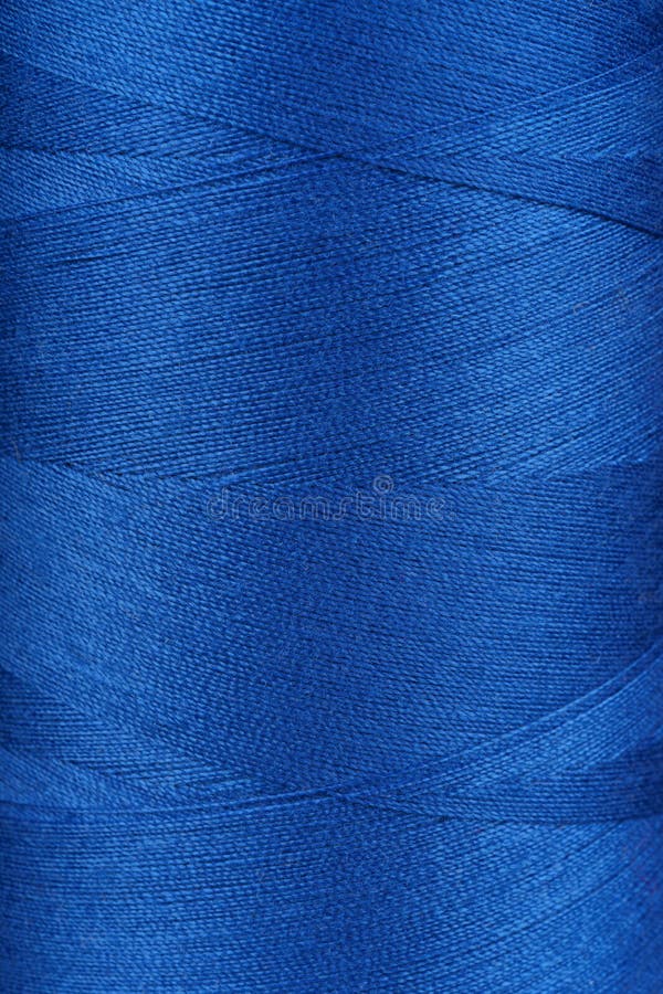 Texture of Blue Color Threads in Spool Close Up, Macro Stock Photo ...
