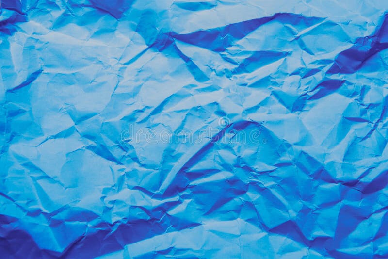 Texture of Blue Crumpled Paper Background Stock Photo - Image of ...