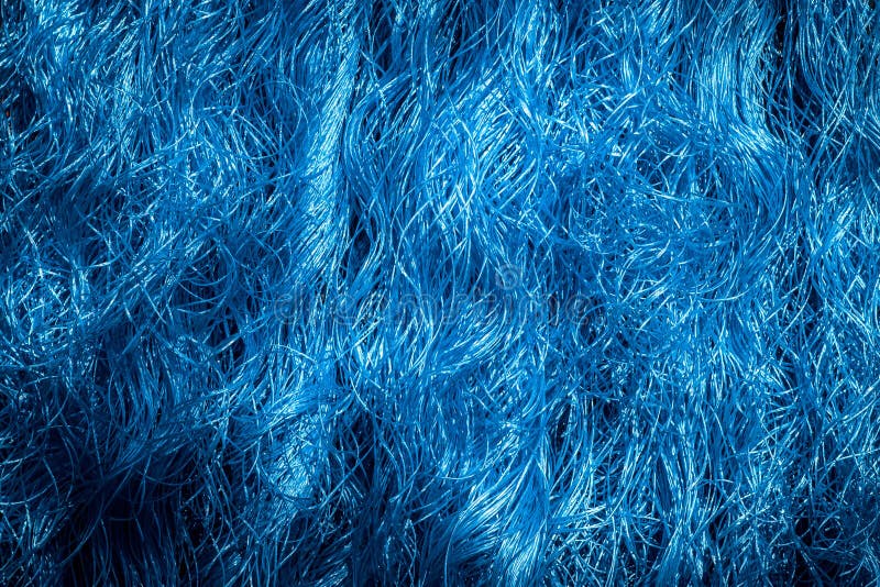 Texture of Blue Curly Rope Fibers Stock Image - Image of twisted, fiber ...