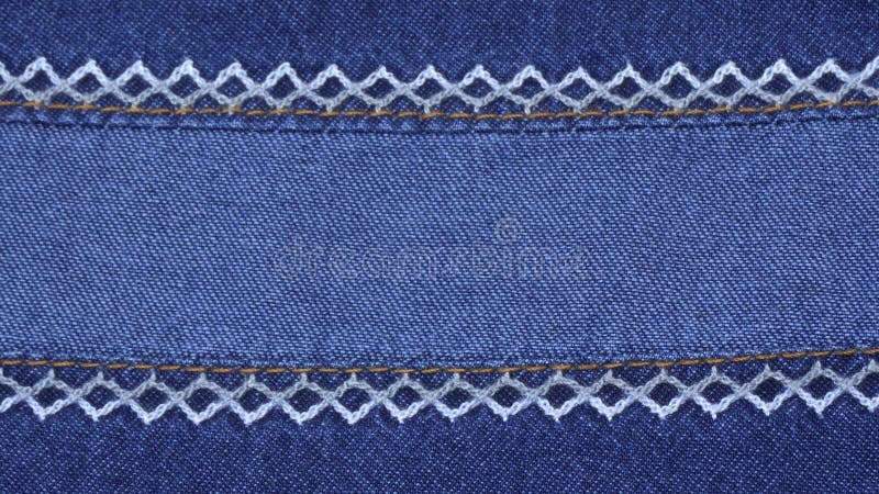 Texture of Blue Denim Jeans with Strings and Stitching Stock Photo ...