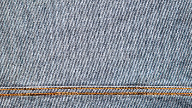 Texture of Blue Jeans Denim Fabric with Seam Background Stock Photo ...