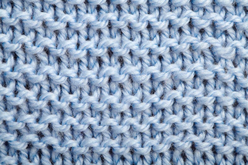 The Texture of a Blue Knitted Woolen Fabric Stock Photo - Image of ...
