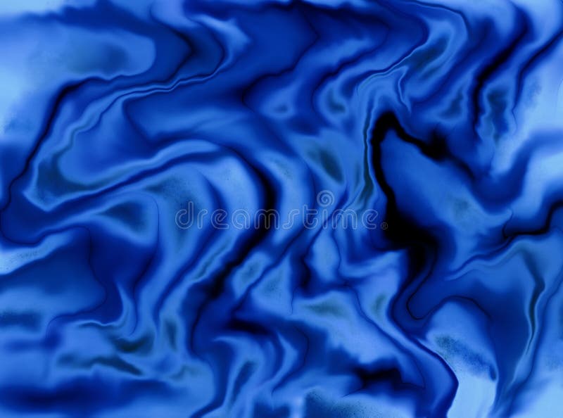 The Texture of Blue Liquid Marble. Blue Shiny Pattern with Natural ...