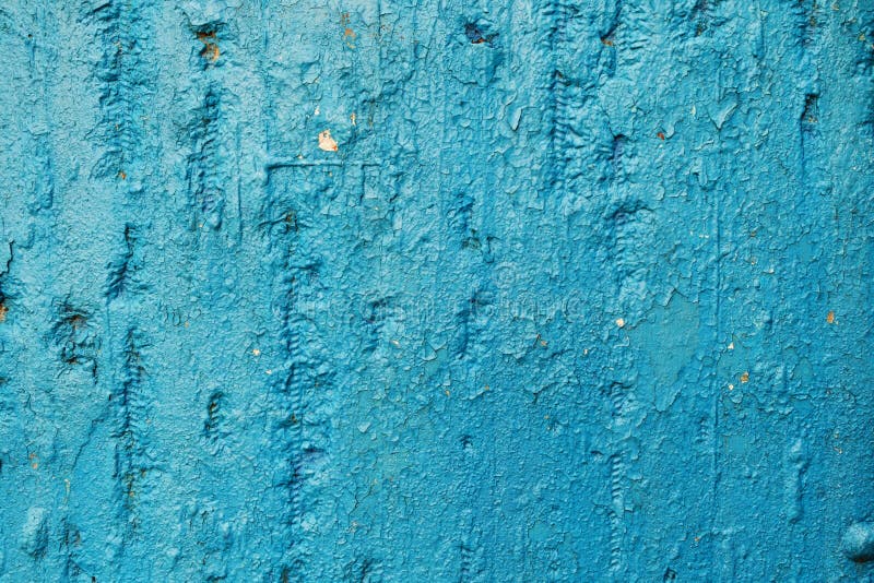 The Texture of a Blue-painted Concrete Wall with Cracked and Swollen ...