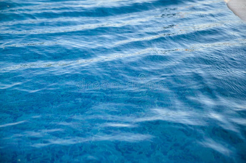 Texture of Blue Pool Water Surface with Ripples Stock Image - Image of ...