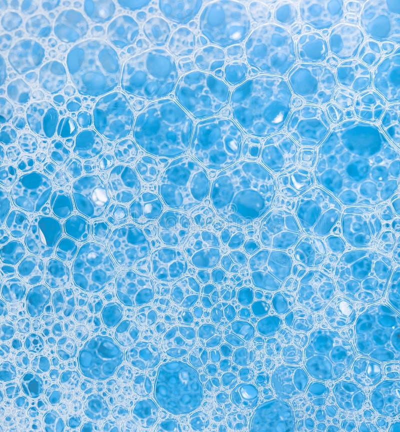 Texture of Blue Soap Foam Closeup Stock Image - Image of bubble, froth ...