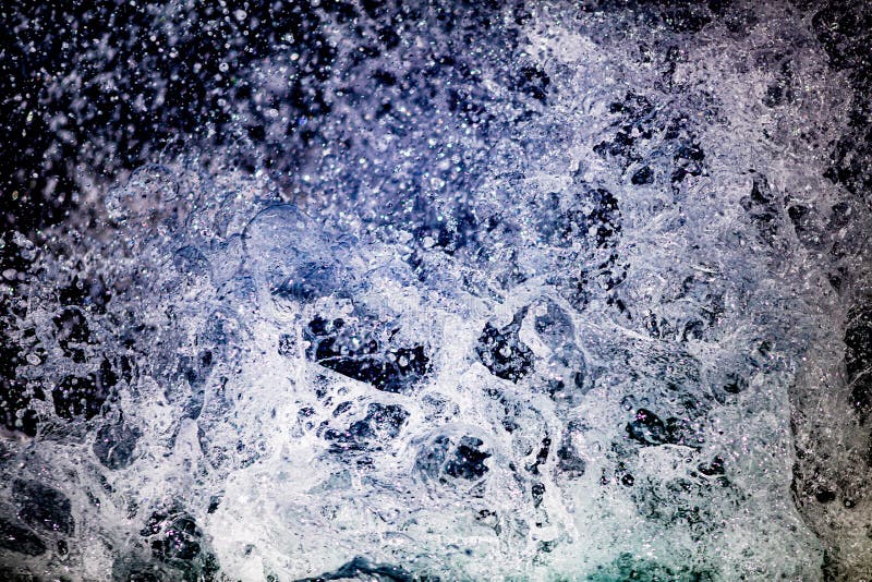 The Texture of the Blue Waters of a Rough Sea with Splashes, Foam and ...