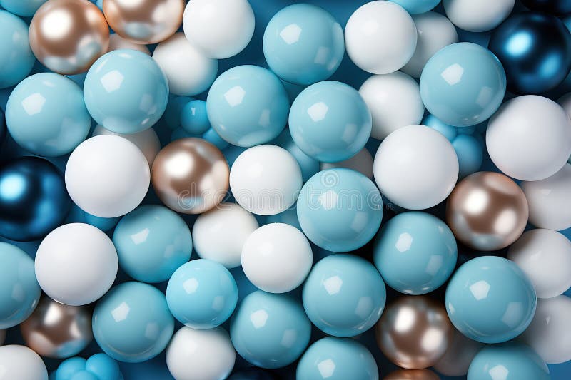 Texture of Blue, White and Gray Balls. Stock Illustration ...