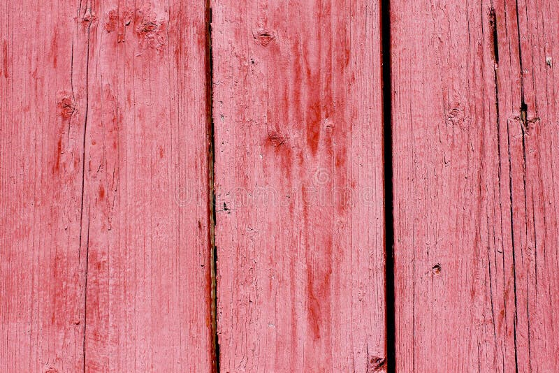 Natural Wooden Painted Red Boards, Wall or Fence with Knots. Abstract ...