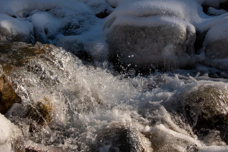 Texture of Boiling Water, Waterfall, Mountain River, Stock Photo ...
