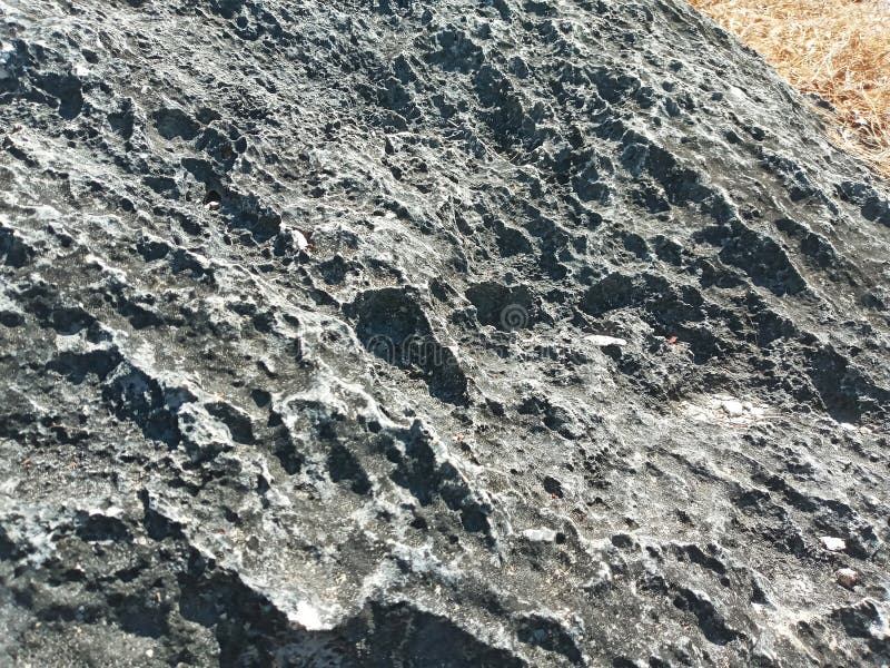 Texture of Bouldering Huge Cave Rock or Stone at the Beach Area during ...