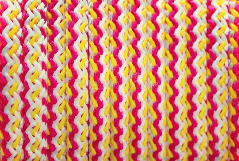 Texture Braided Rope White, Yellow, and Red Colors. Background Stock ...